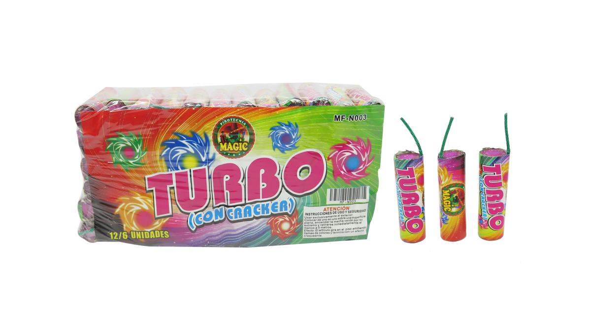 Turbo (con Cracker) - Pack de 6 unidades – Magic Fireworks Mexico